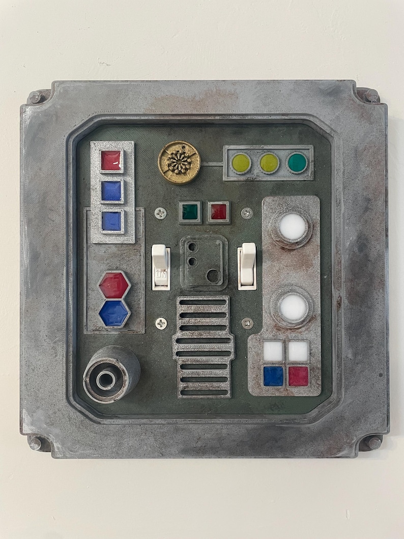 Star Wars Inspired Light Switch Cover: Sci-fi Control Panel, Weathered ...