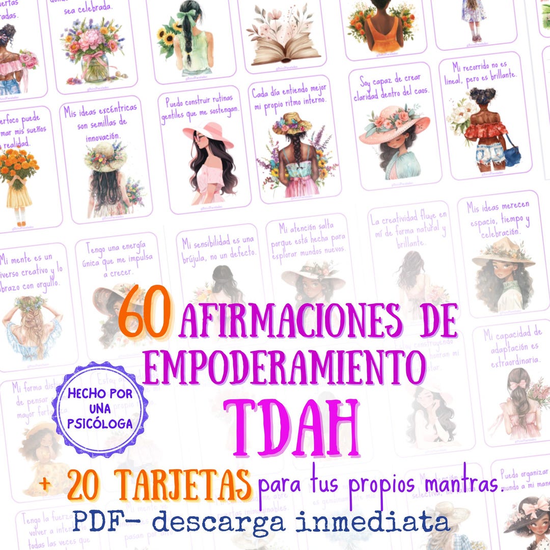 ADHD | Neurodivergent Female Empowerment Affirmations Cards | Daily ...