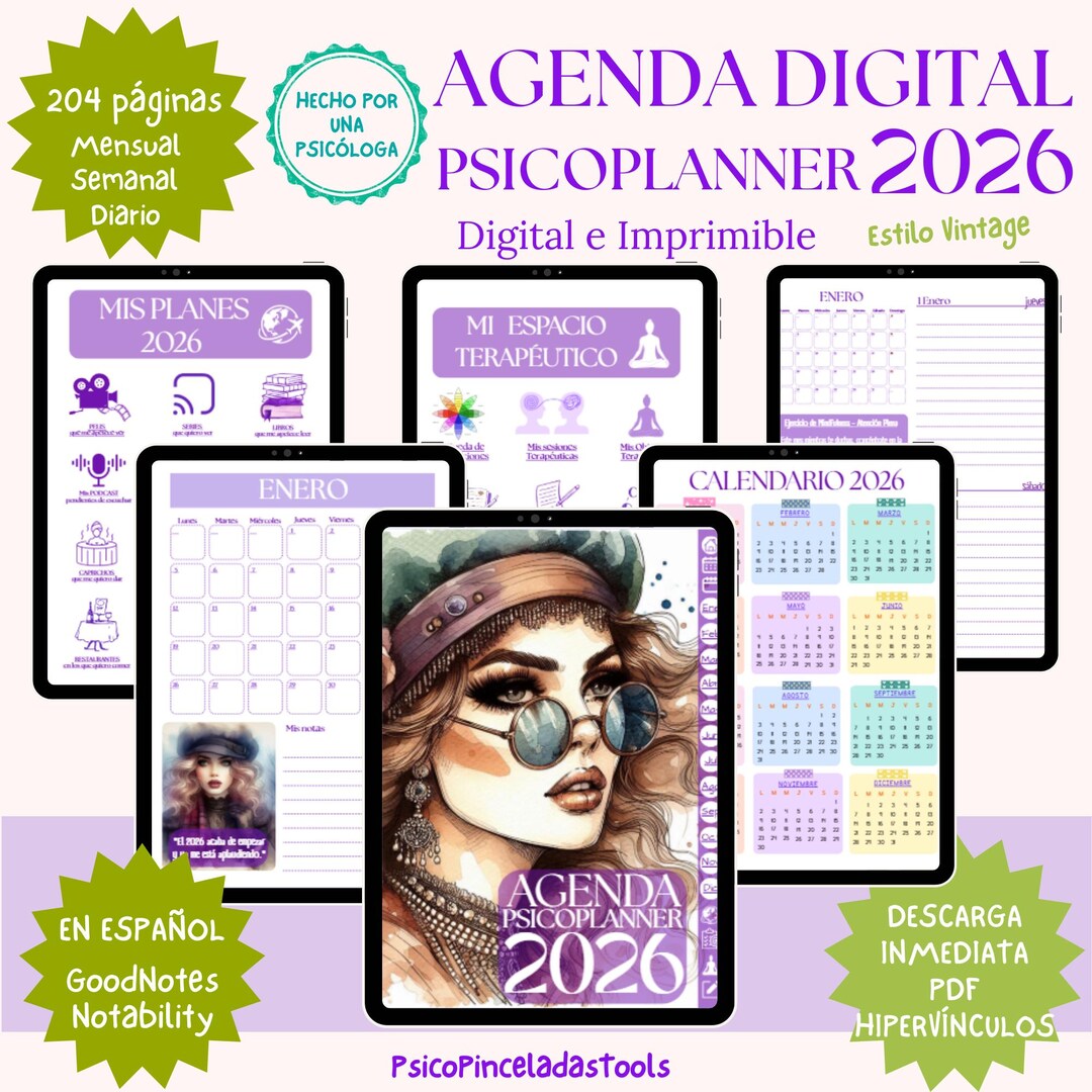 2026 Digital Planner in Spanish for iPad | Creative Sections ...