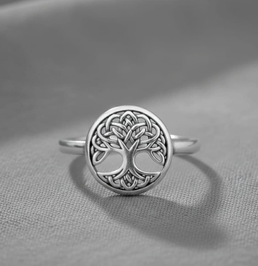 Celtic Tree of Life Ring 925 Sterling Silver | Symbolic Tree Ring ...