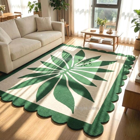 Leaf Pattern Area Rugs