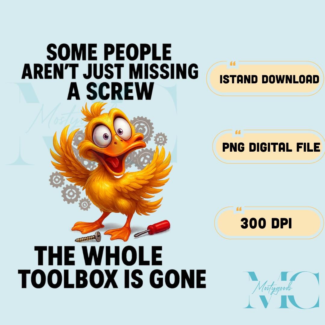 Funny Duck Quote PNG | Some People Missing Toolbox SVG | Cartoon Animal ...