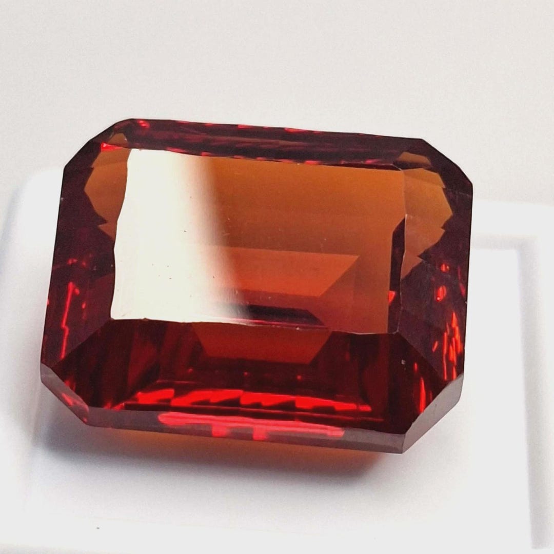 Natural Mexican Fire Opal Red Orange Colour Emerald Cut 34-36 Ct Loose ...