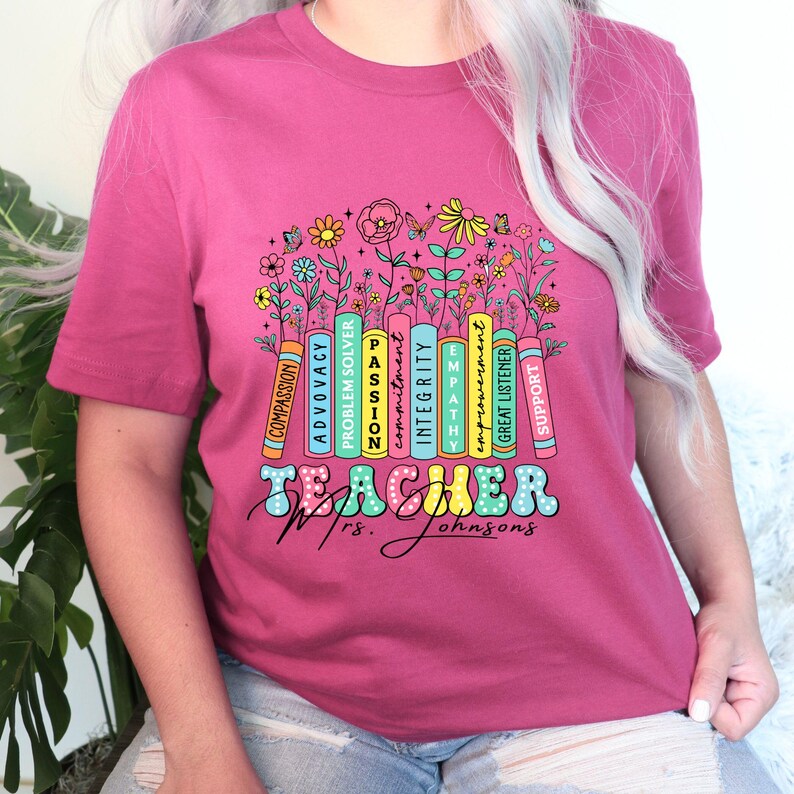 Personalized Teacher T-shirt, Custom Educator Tee, School Staff Gift ...