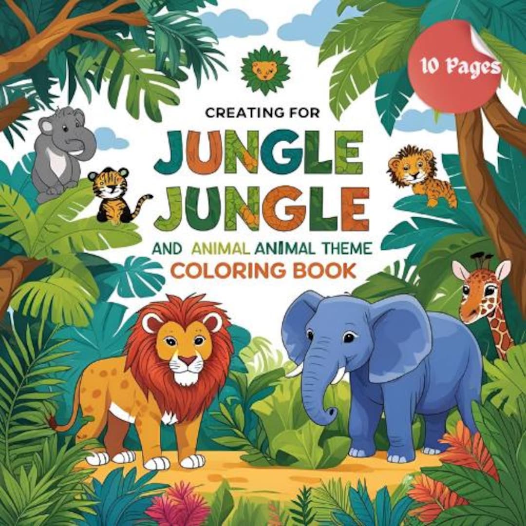 Jungle Safari Coloring Book for Kids: Fun Animal Activity Pages (PDF ...