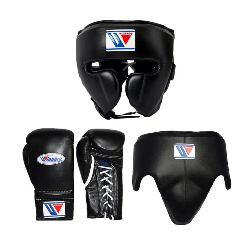 Custom Made Winning Boxing Set, Winning Gloves, Head & Groin Guard ...