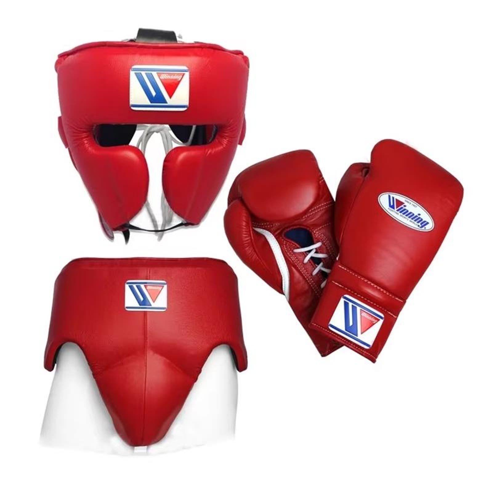 Custom Made Winning Boxing Set, Winning Gloves, Head & Groin Guard ...