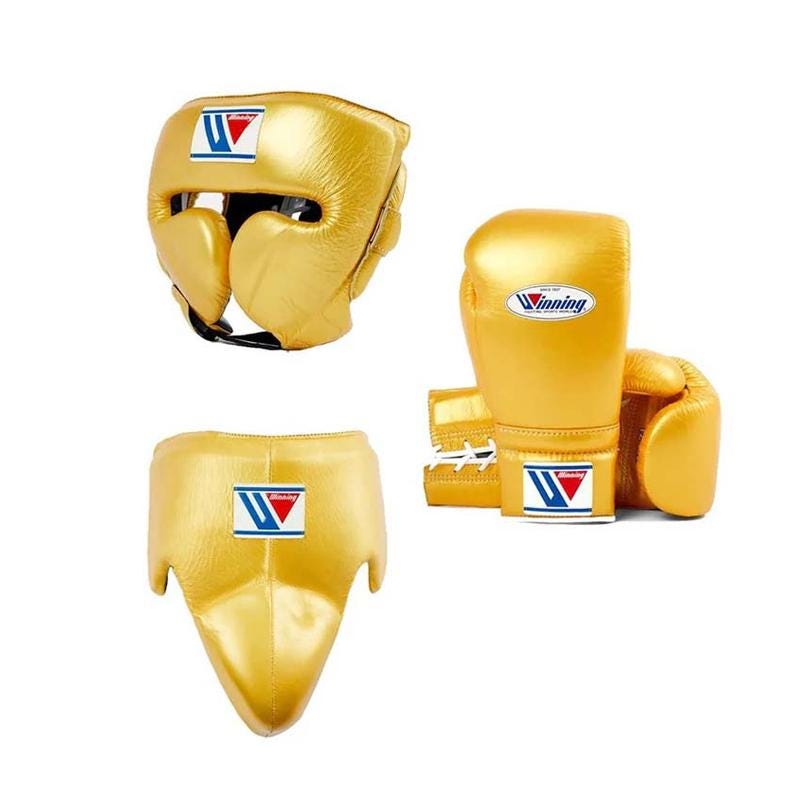 Custom Made Winning Boxing Set, Winning Gloves, Head & Groin Guard ...