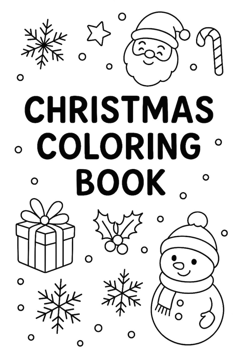 Printable Christmas Coloring Book for Kids | 25 Fun Holiday Pages ...