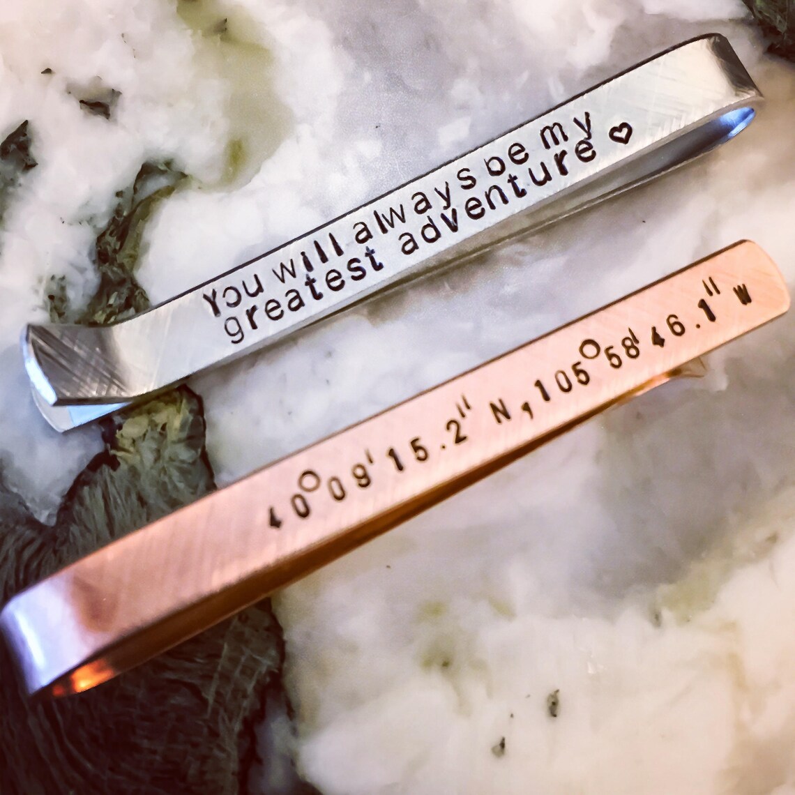 Custom Tie Bar - Personalized Tie Bar - Hand Stamped Tie Bar – Neck Tie ...