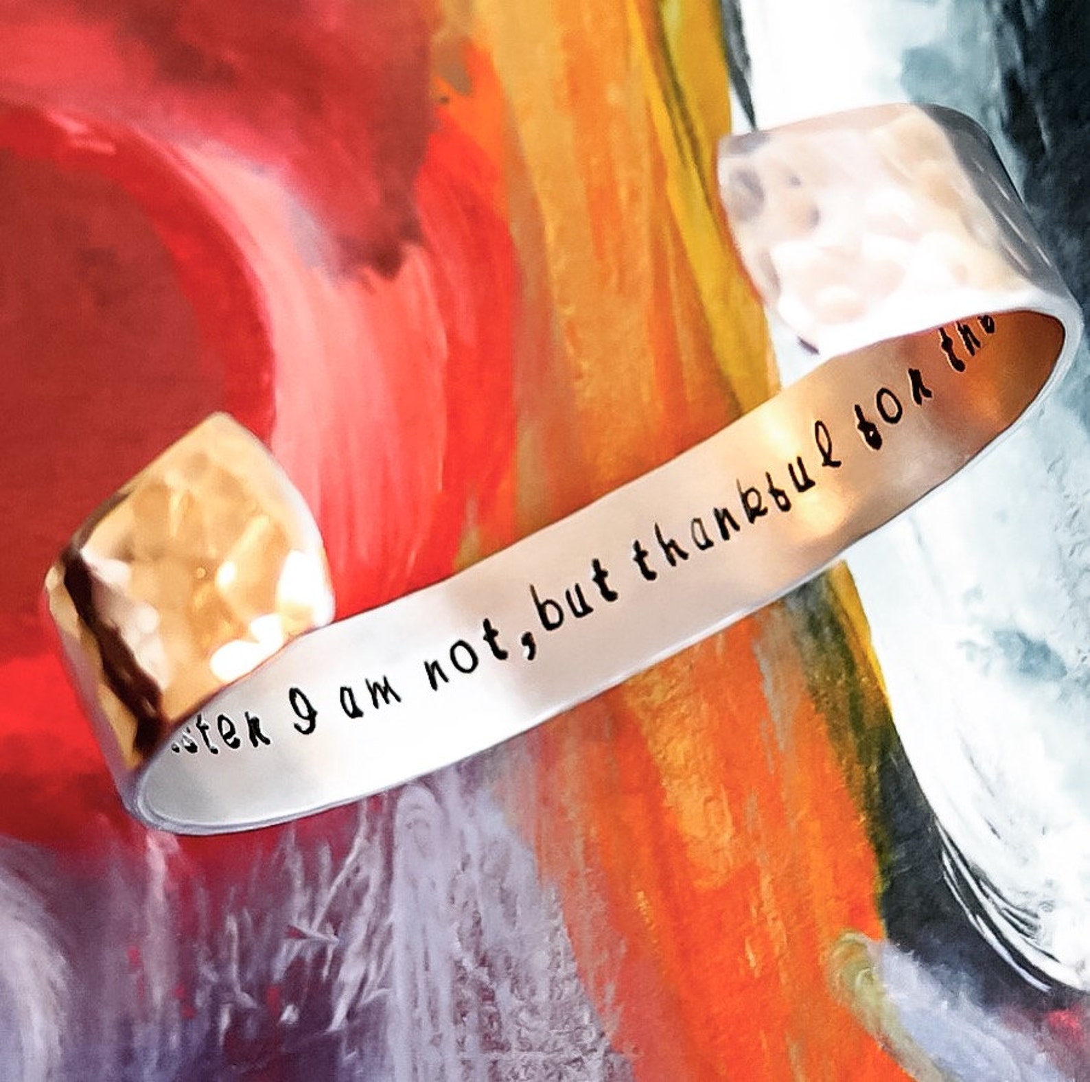 Personalized Cuff Bracelet Custom Hand Stamped Bracelet - Etsy