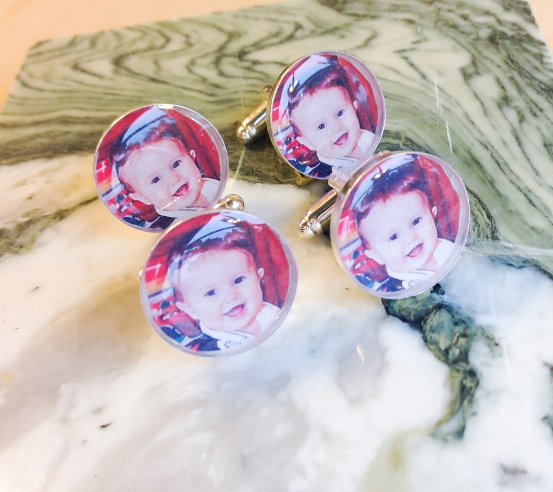 WATERPROOF Picture Photo Cuff Links Photo Cuff Links - Etsy