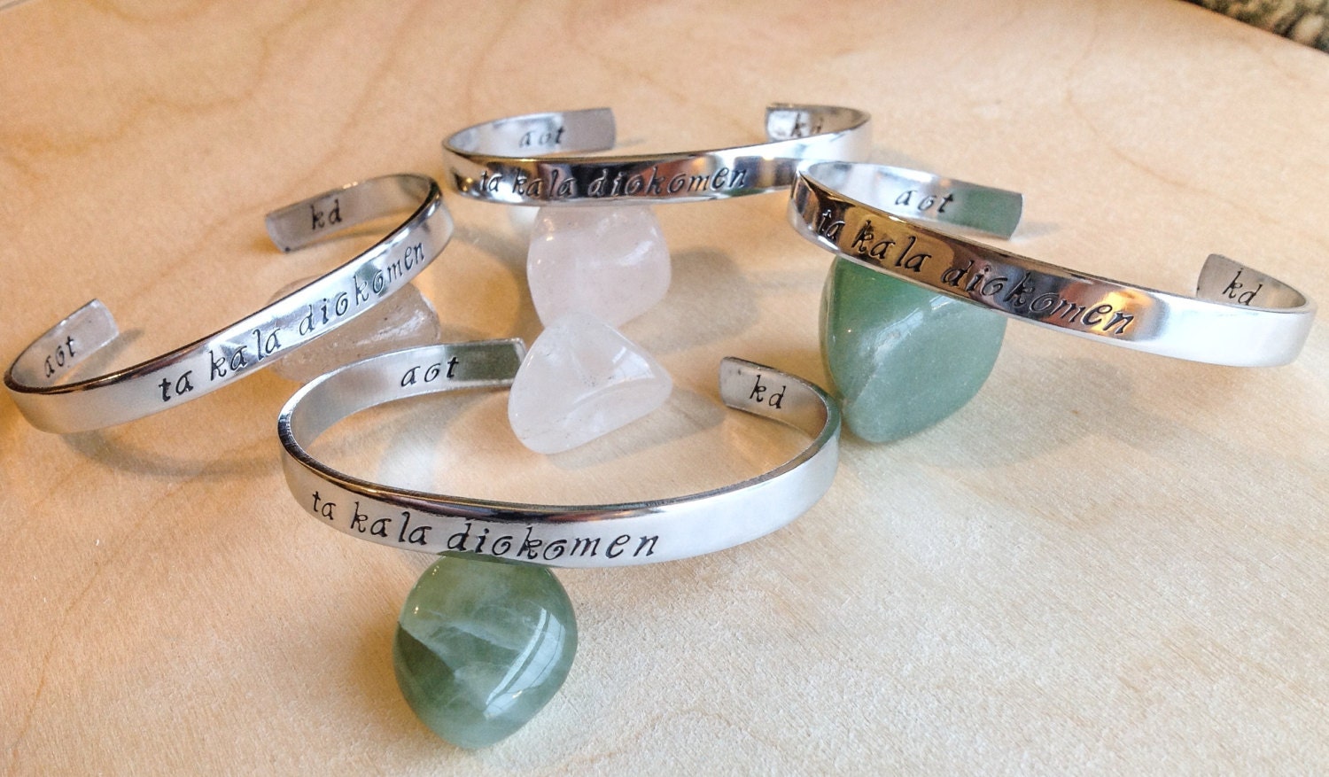 Inspirational Message Bracelet - Custom Hand Stamped Bracelet ...