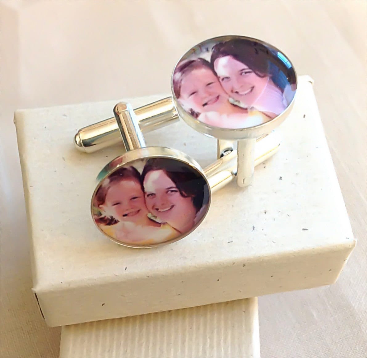 WATERPROOF Personalized Photo Cufflinks Customized With Your - Etsy