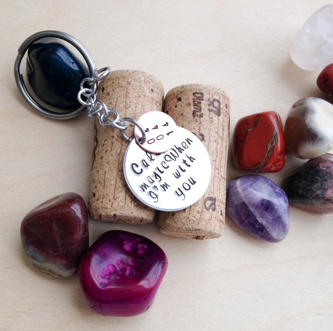 Custom Key Chain - Hand Stamped Key Chain - Personalized Stamped Key ...