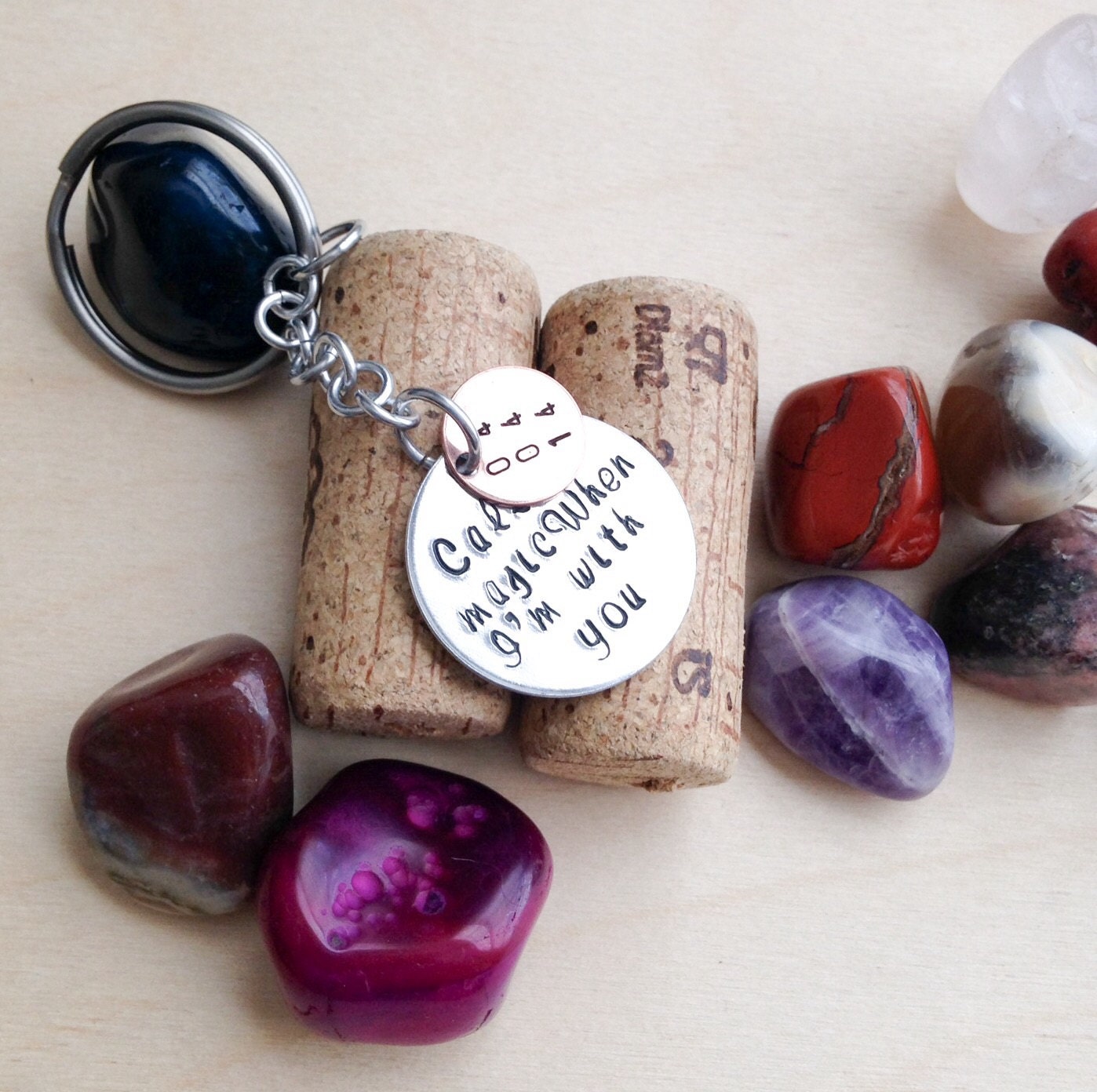 Custom Key Chain Hand Stamped Key Chain Personalized | Etsy