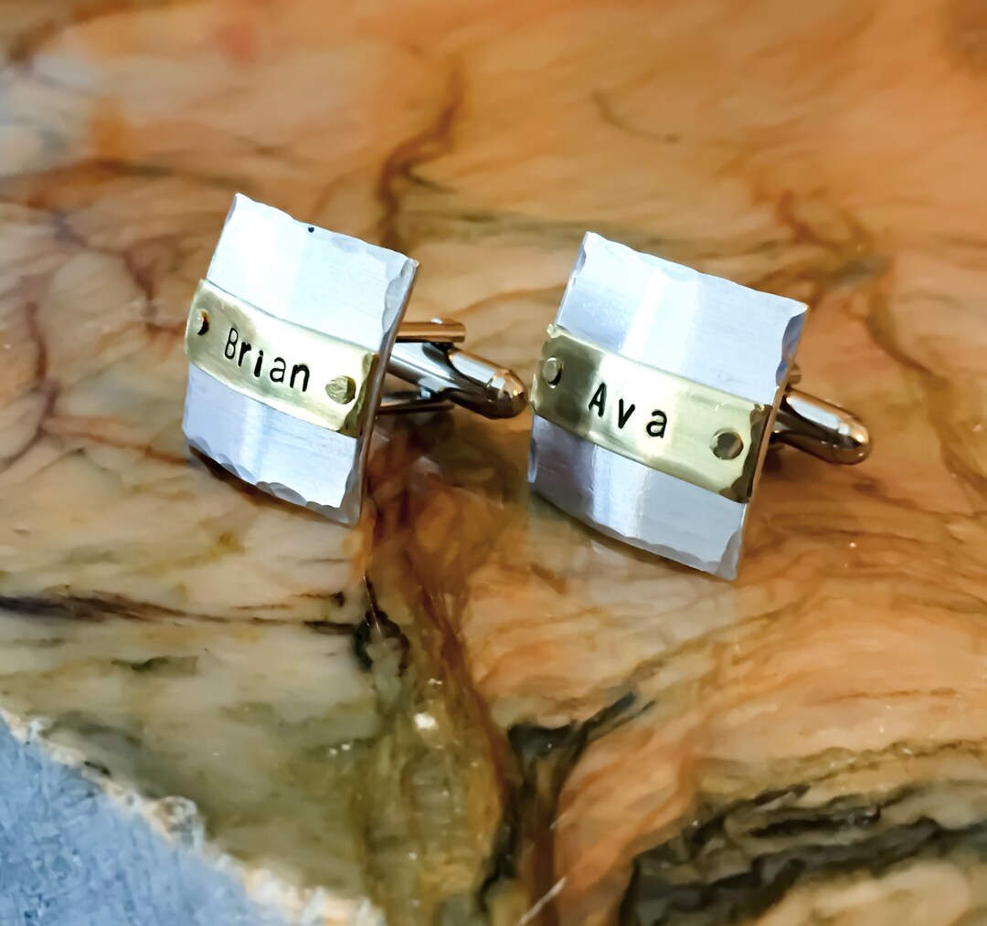 Belted Custom Cuff Links - Personalized Cufflinks - Domed Square ...