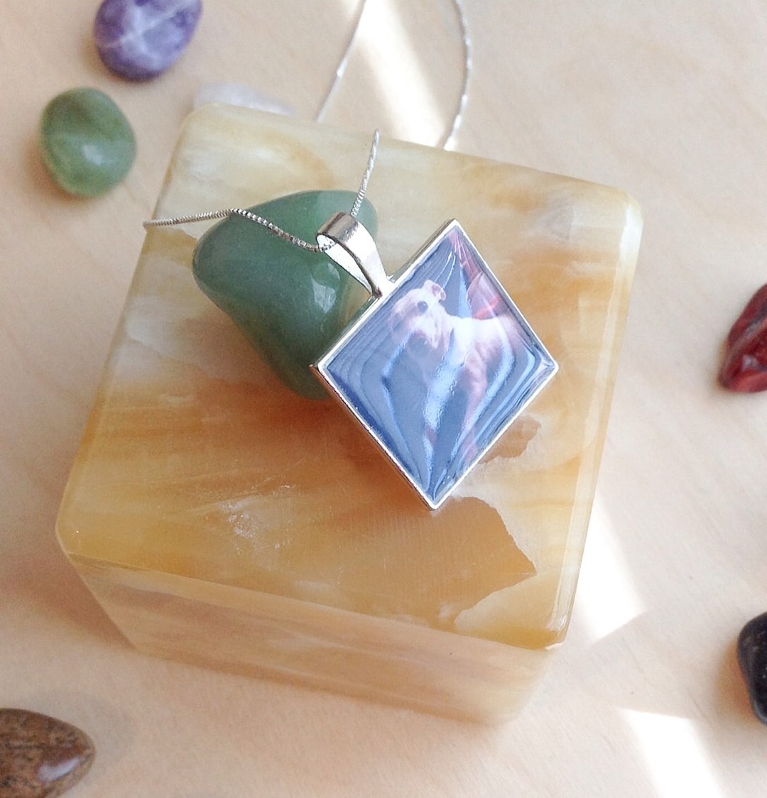 WATERPROOF Photo Necklace SOLID Sterling Silver Pendant Option ...