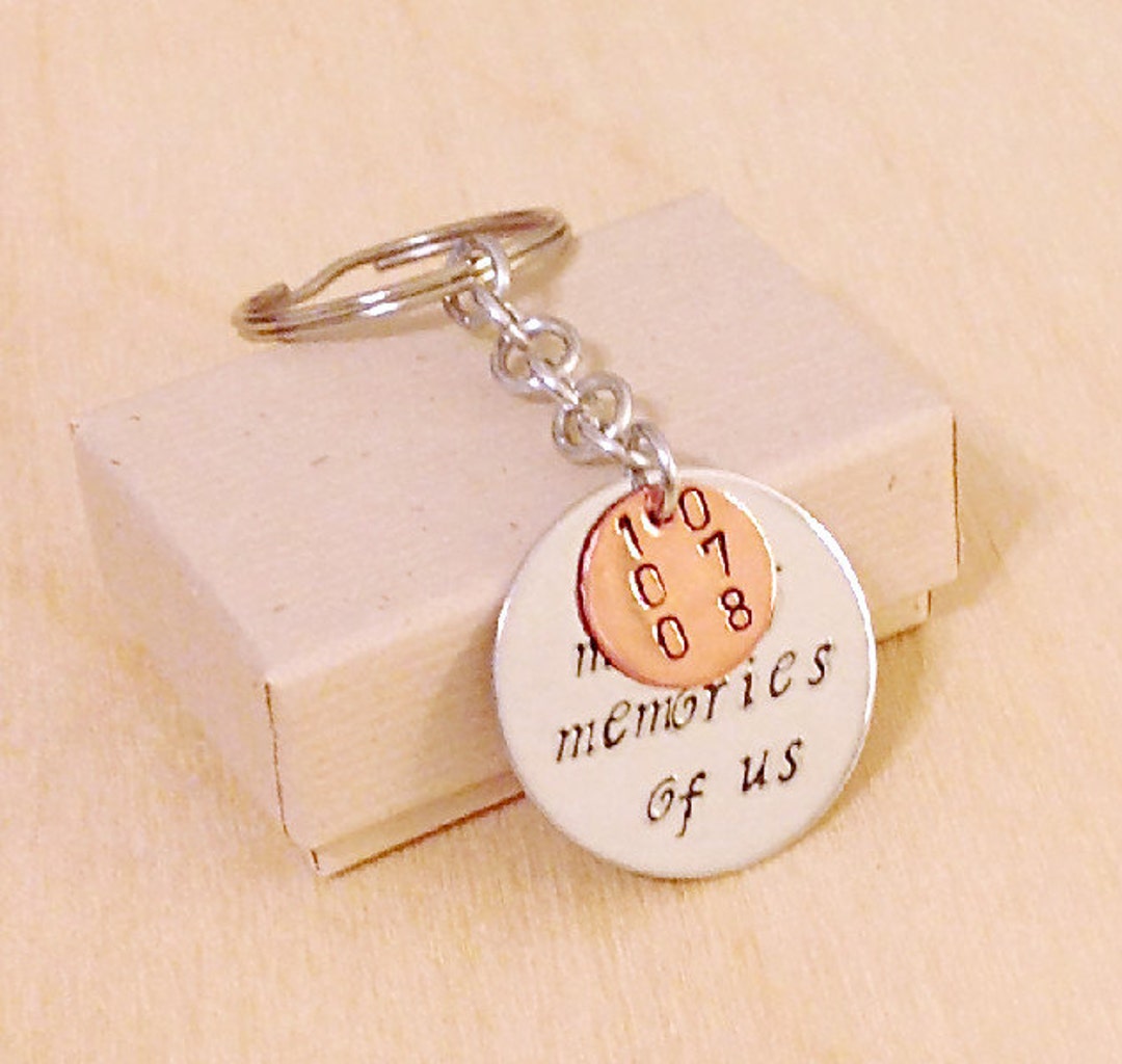 Stamped Key Chain - Hand Stamped Key Chain - Personalized Stamped Key ...