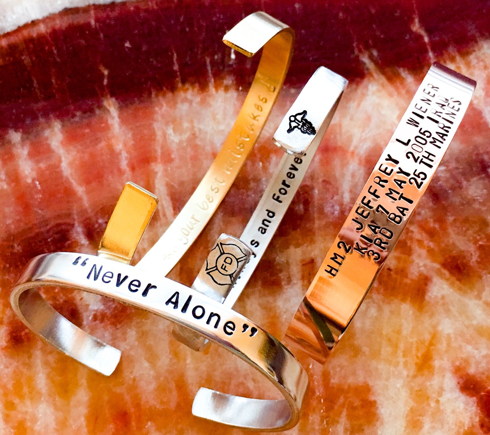 Hidden Message Bracelet - Custom Bracelet - Personalized Bracelet Cuff ...