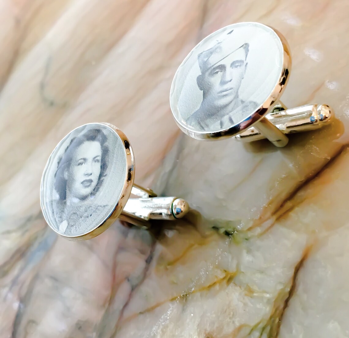 Photo Cufflinks Your Photo Picture Cuff Links Memories | Etsy