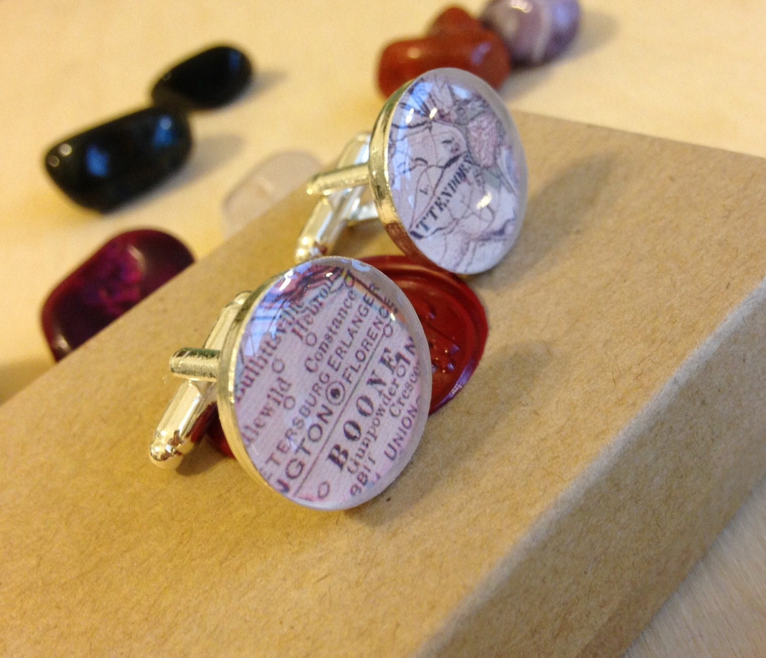 Map Cuff Links Cuff Links Customized With Map Memories for - Etsy