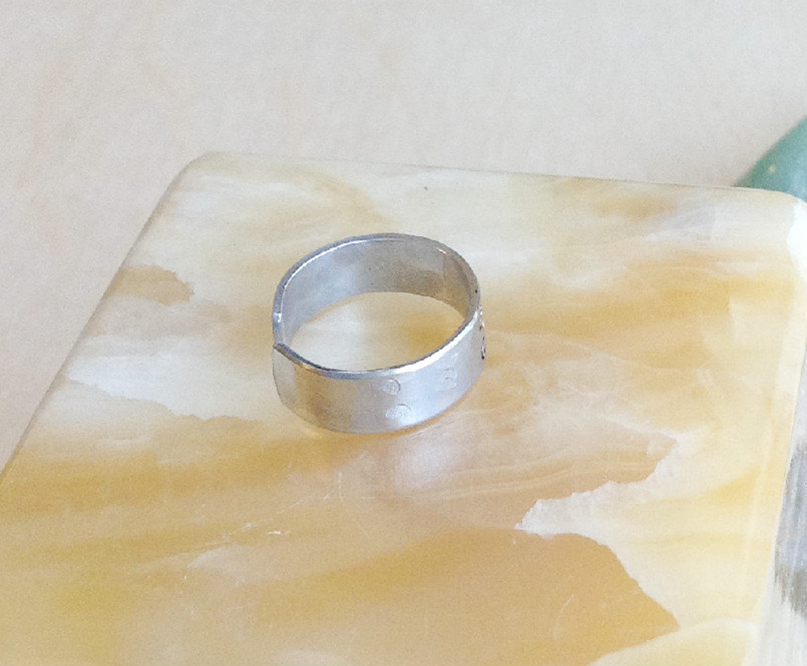 Stamped Metal Ring Band- Custom Hand Stamped Ring Band - Personalized ...