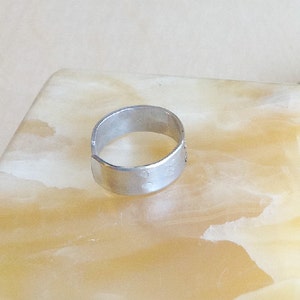 Stamped Metal Ring Band- Custom Hand Stamped Ring Band - Personalized ...