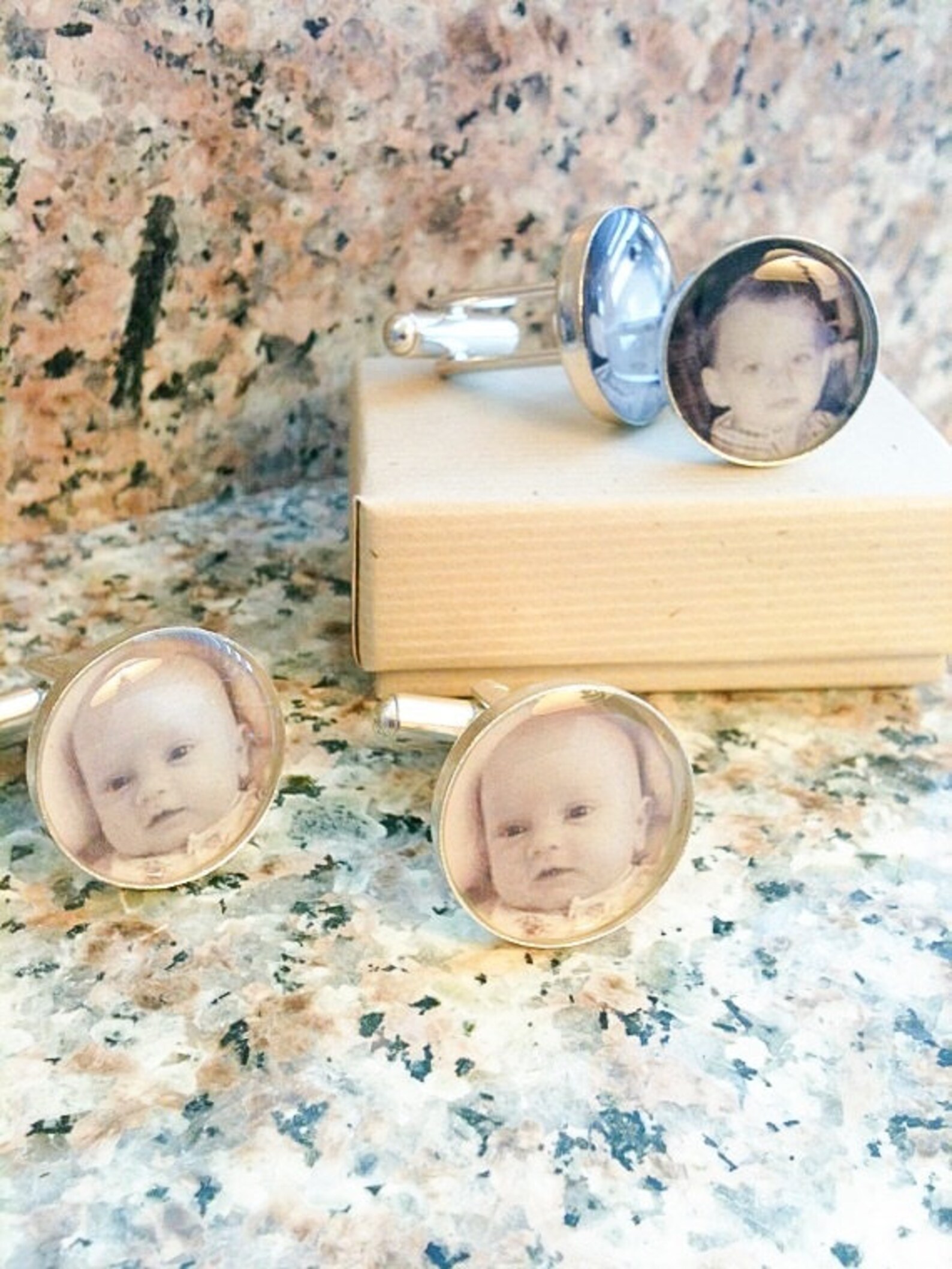 WATERPROOF Picture Photo Cuff Links - Photo Cuff Links Customized With ...