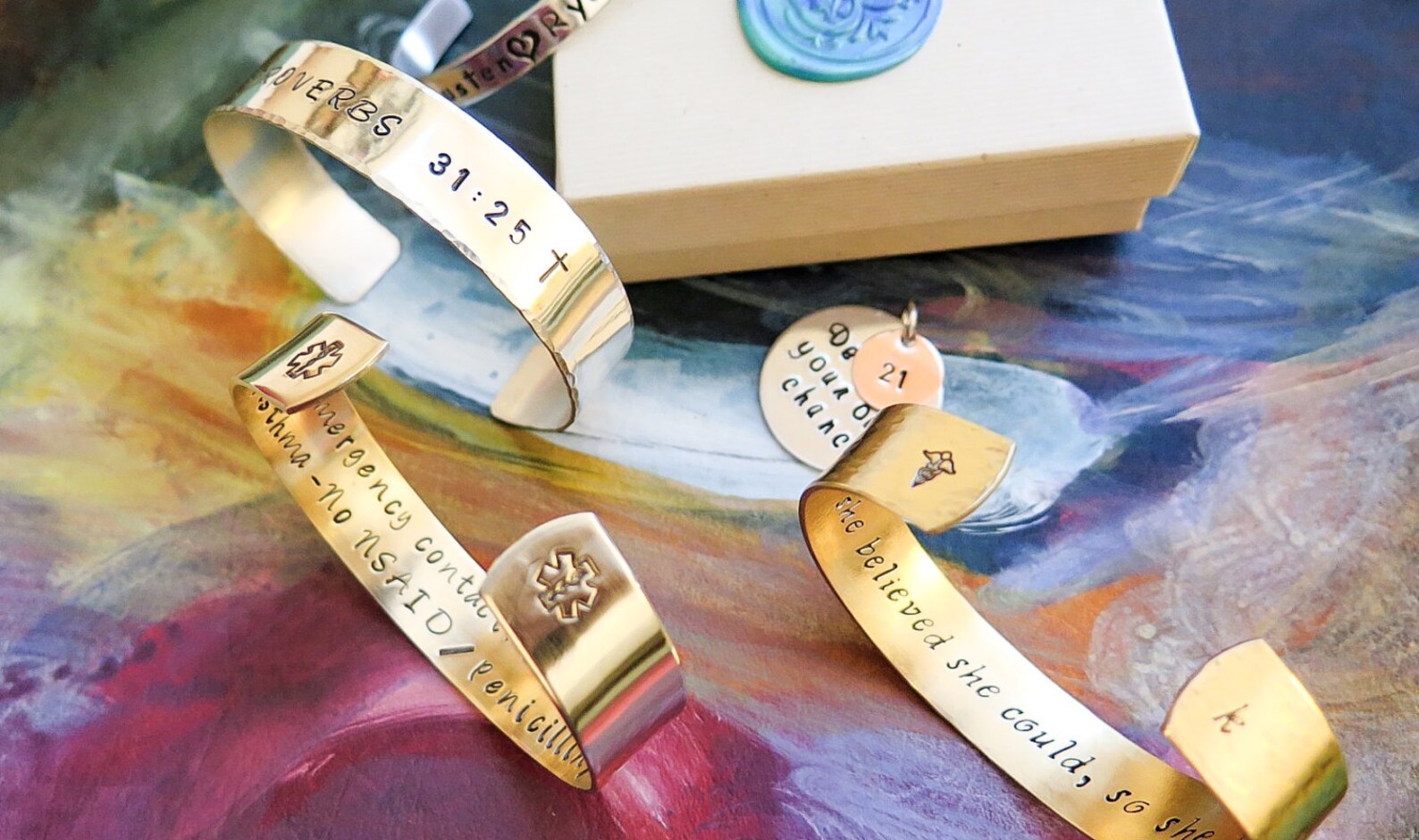 Hand Stamped Bracelet - Custom Hand Stamped Bracelet - Personalized ...