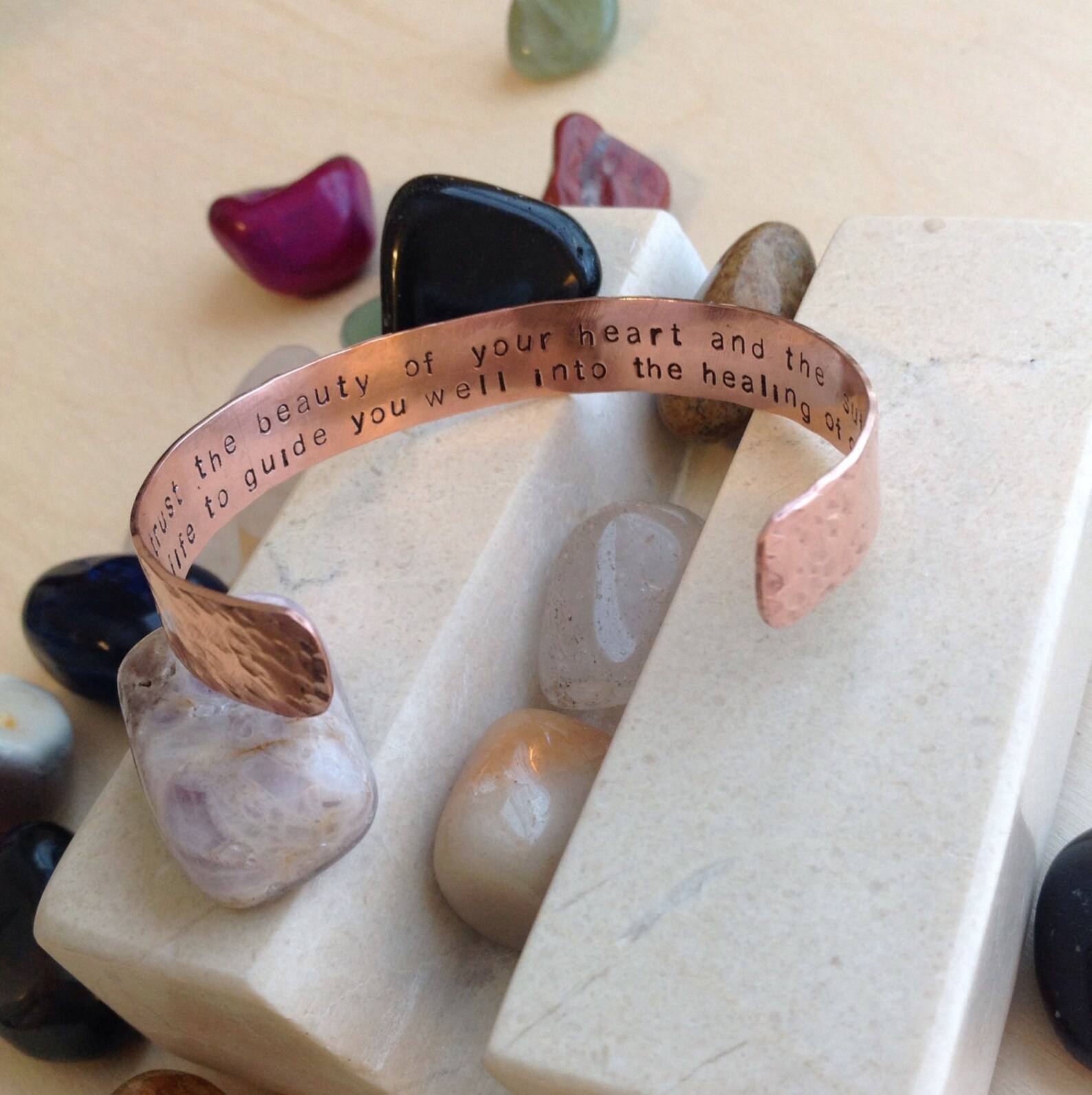 Quote Bracelet Custom Stamped Bracelet Personalized - Etsy