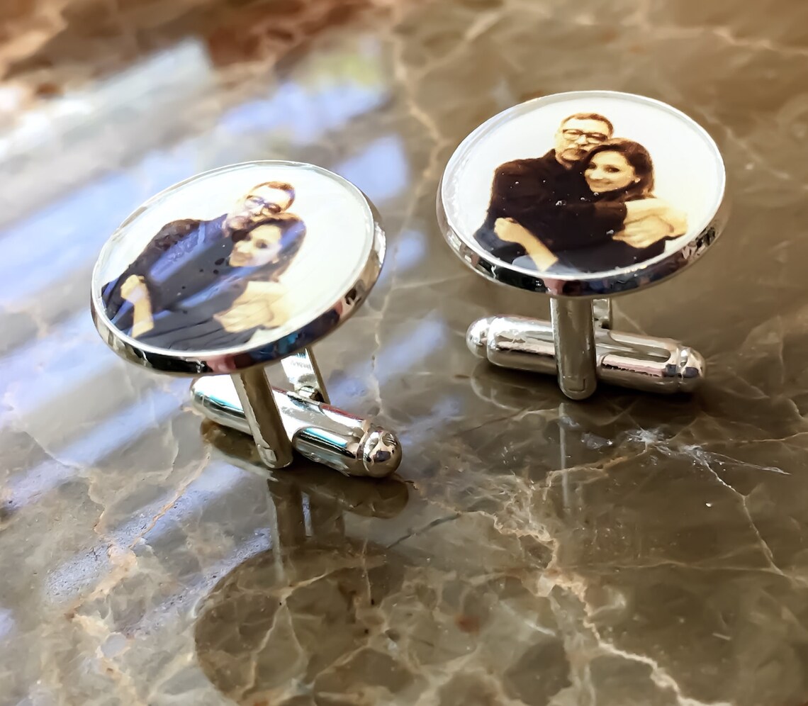 WATERPROOF Personalized Photo Cufflinks Customized With Your Photo ...