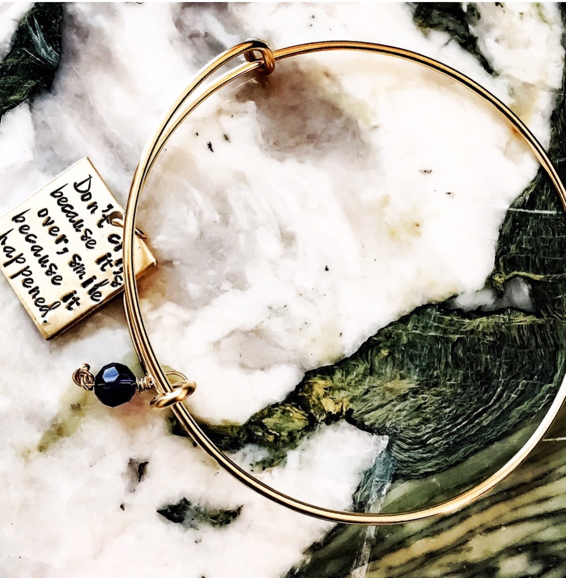 Bangle Charm Bracelet Birthstonecharm Mommy Bracelet Custom Metal ...