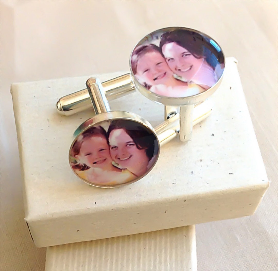 WATERPROOF Custom Photo Cufflinks Personalized With Your Photo - Photo ...