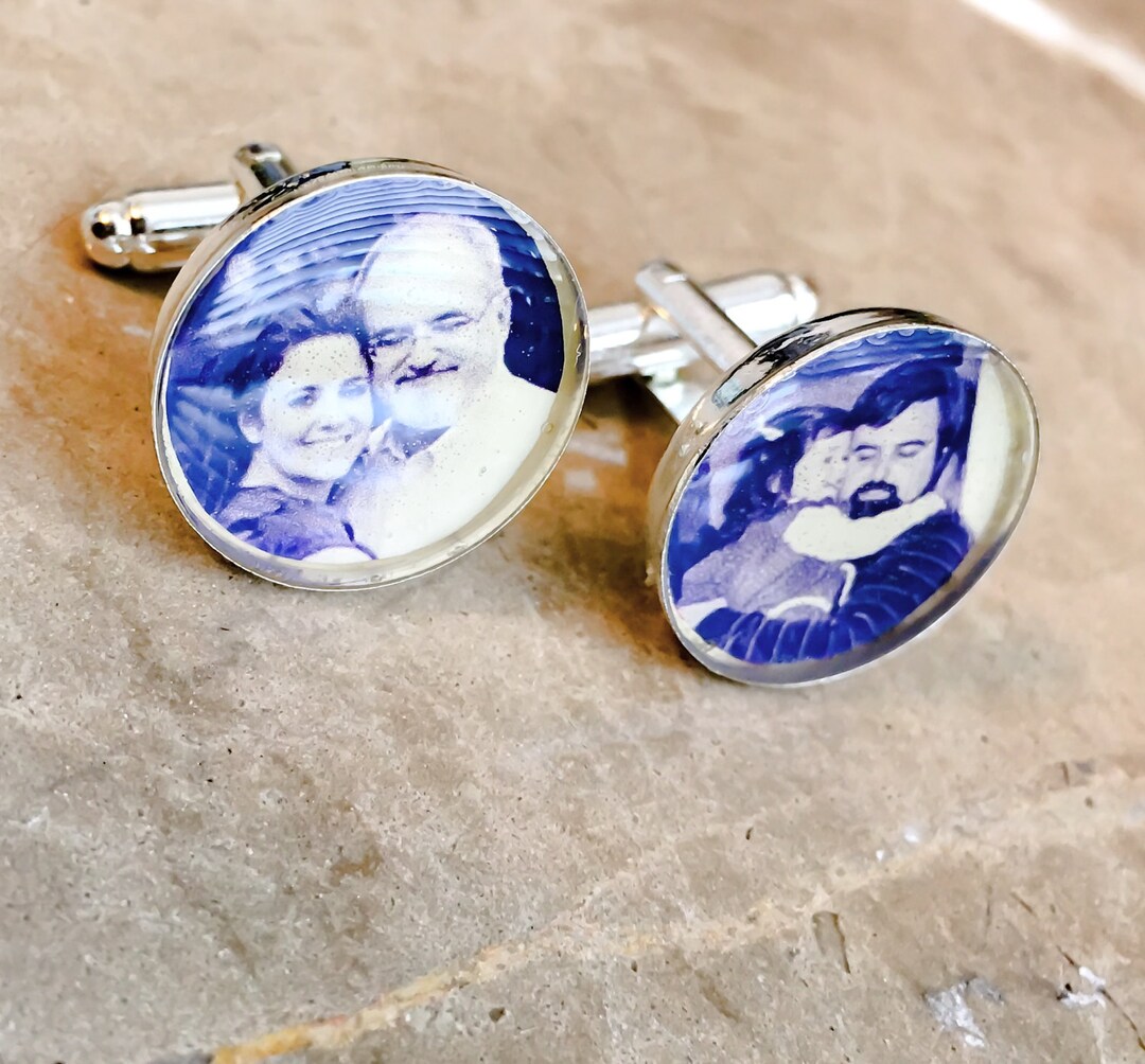 WATERPROOF Personalized Photo Cufflinks Customized With Your Photo ...