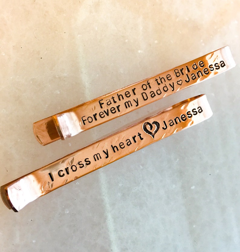Custom Tie Bar - Personalized Tie Bar - Hand Stamped Tie Bar – Neck Tie ...