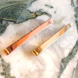 Custom Tie Bar - Personalized Tie Bar - Hand Stamped Tie Bar - Stamped ...