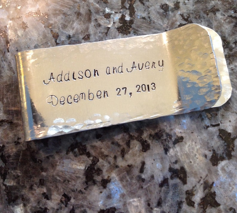 Customized Money Clip Hand Stamped Metal Money Clip Custom - Etsy