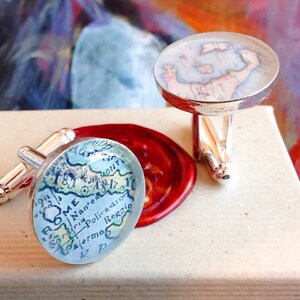 Map Cuff Links - WATERPROOF - Cuff Links Customized With Map - Memories ...