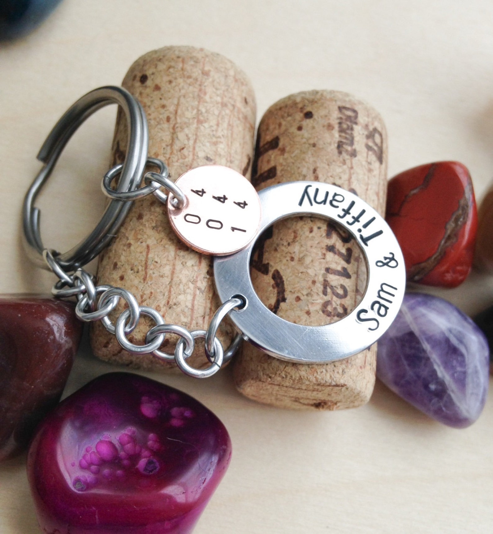 Stamped Keychain Hand Stamped Keychain Personal Quote Keychain Personalized Stamped Keychain ...