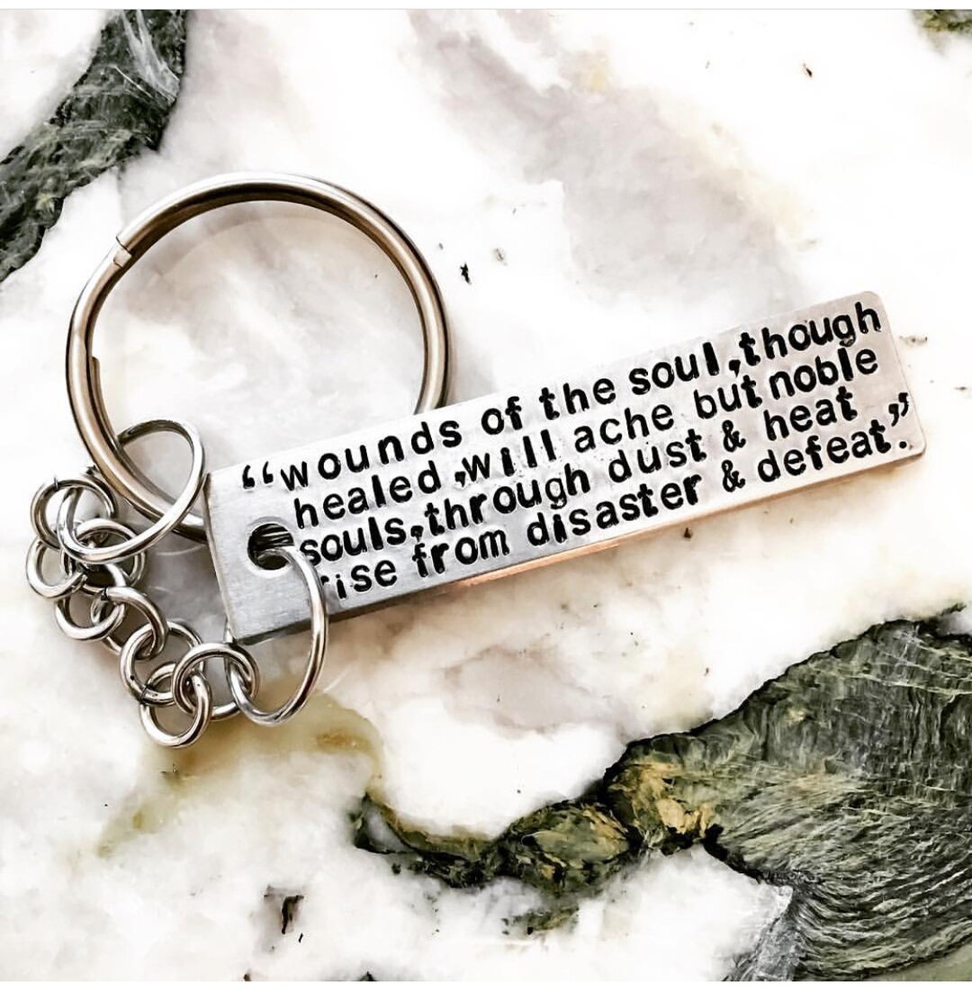 Custom Keychain - Hand Stamped Keychain - Personalized Stamped Keychain ...