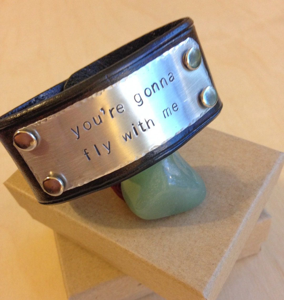 Superior Leather Cuff, Personalized Leather Cuff Bracelet, Custom Metal ...