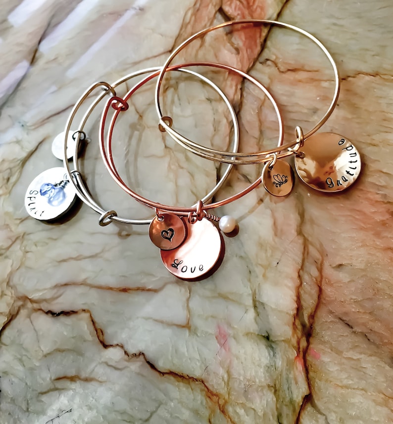 Adjustable Expandable Bangle Bracelet - Four Different Metals to Choose ...