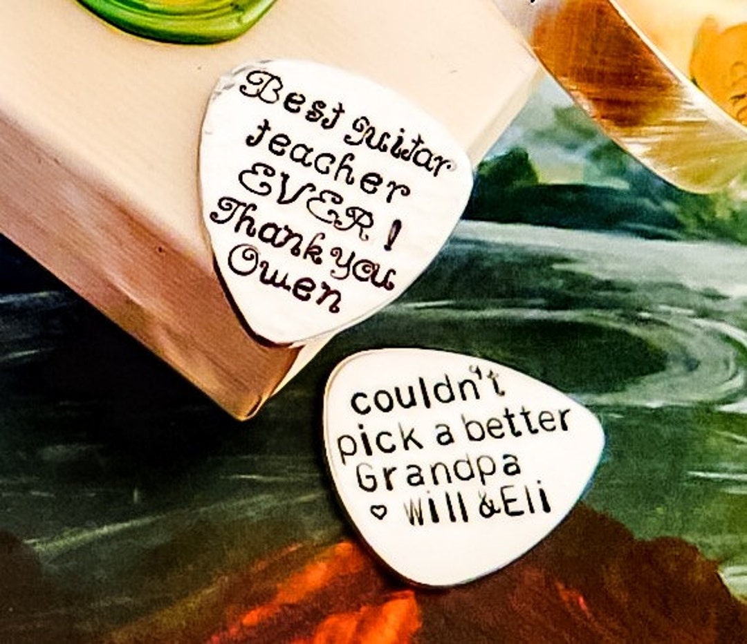 Best Guitar Teacher Personalized Guitar Pick Plectron - Message ...