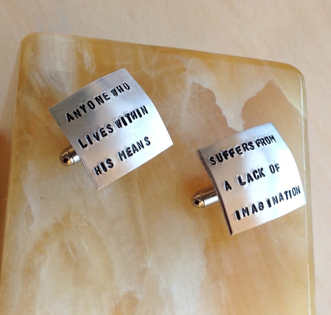 Inspirational Custom Hand Stamped Cufflinks - Personalized Cufflinks ...