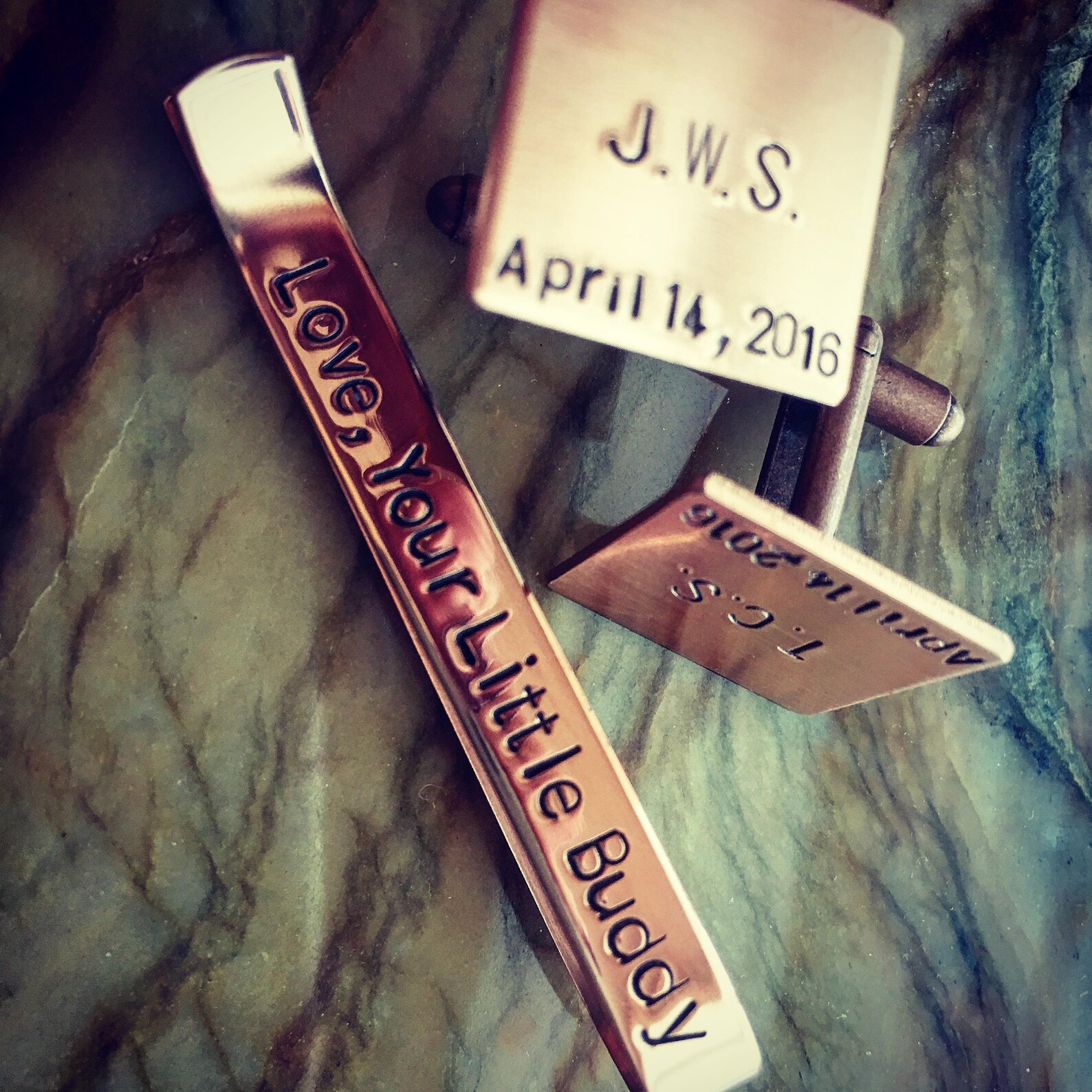 Custom Tie Bar Personalized Tie Bar Hand Stamped Tie Bar - Etsy