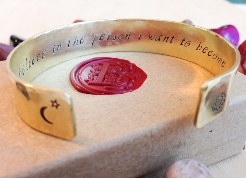 Personalized Bracelet Cuff Stamped Metal Bracelet Custom - Etsy
