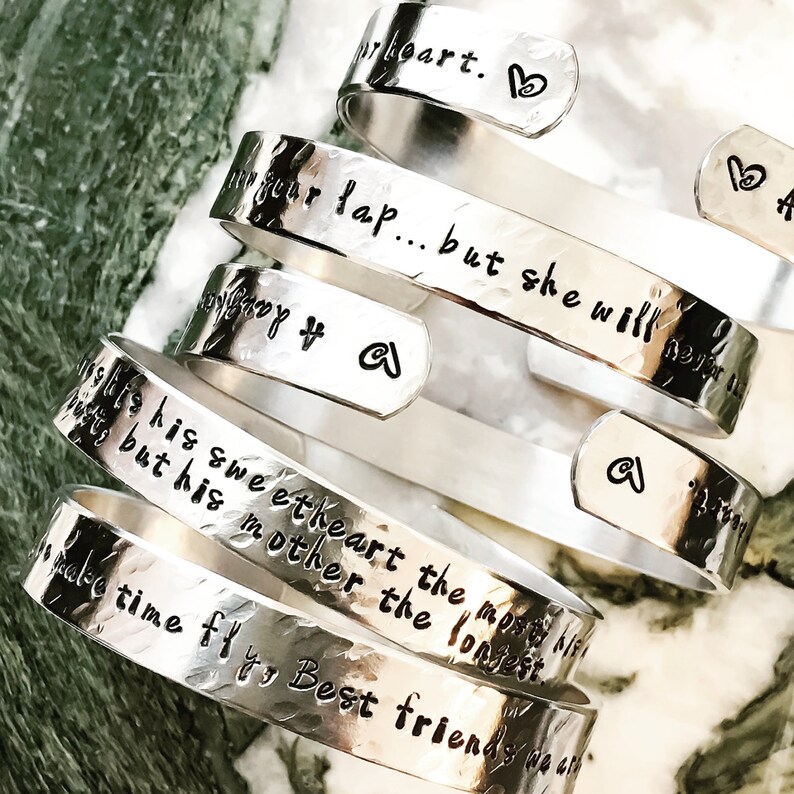 Hand Stamped Bracelet Custom Hand Stamped Bracelet - Etsy