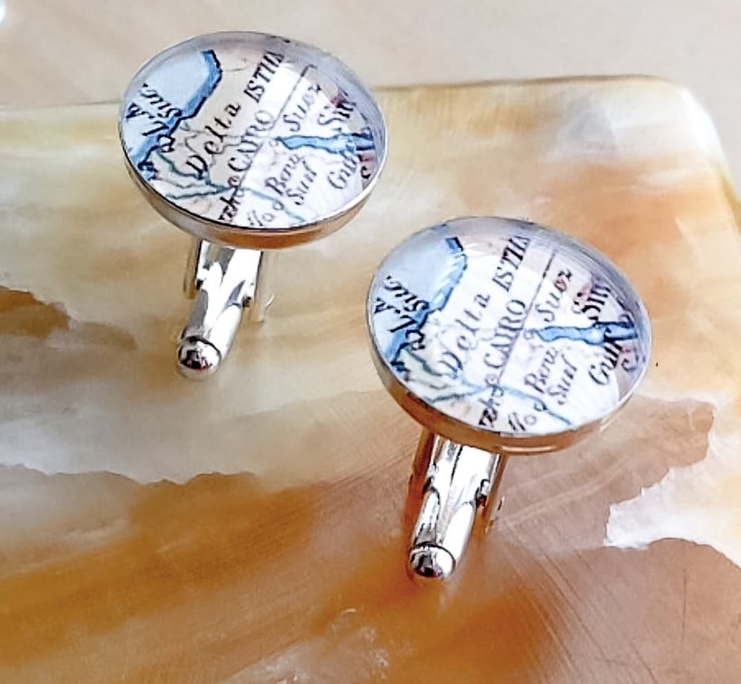 Map Cuff Links WATERPROOF - Cuff Links Customized With Map - Memories ...