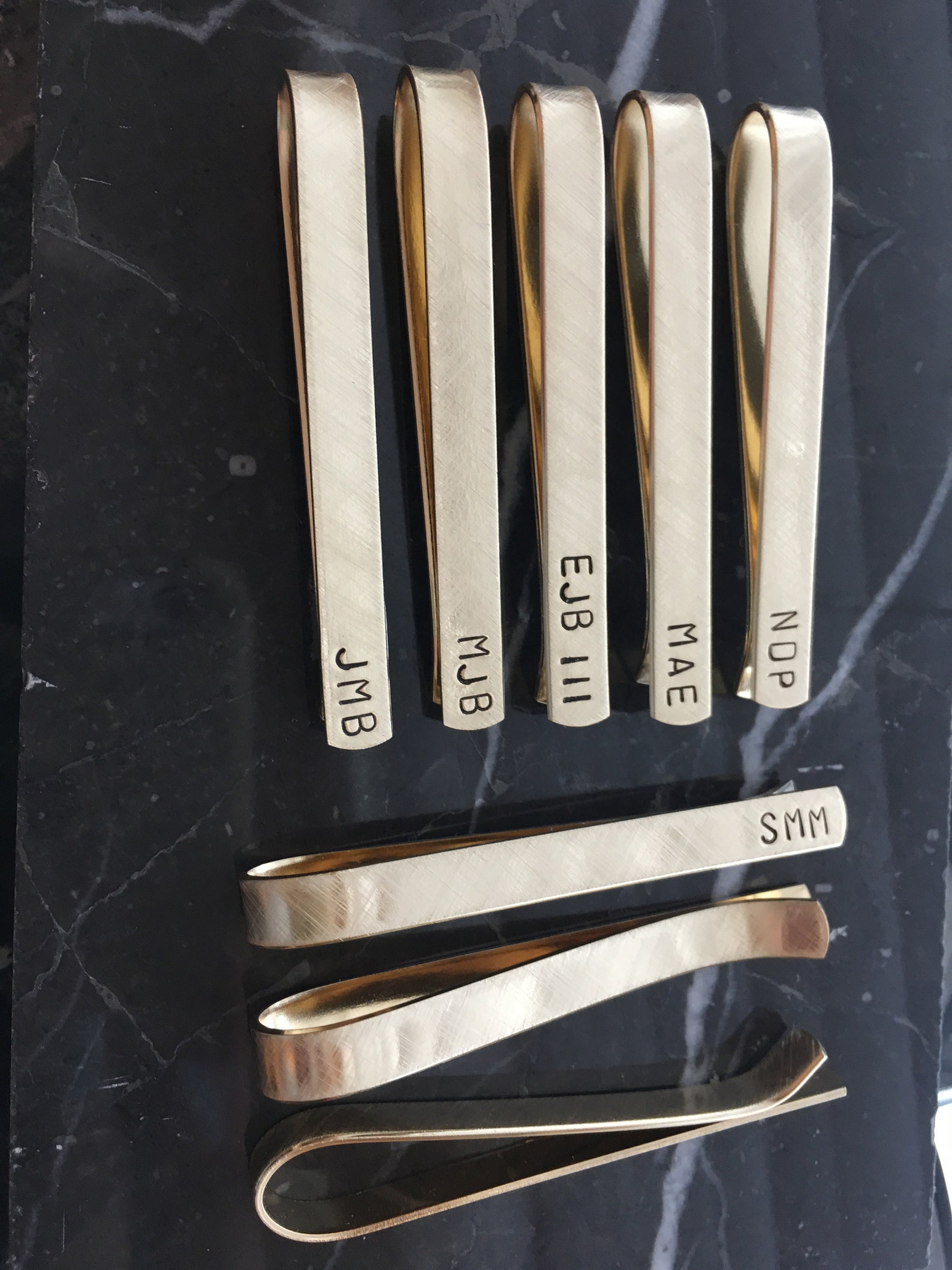 Custom Tie Bar Personalized Tie Bar Hand Stamped Tie Bar - Etsy